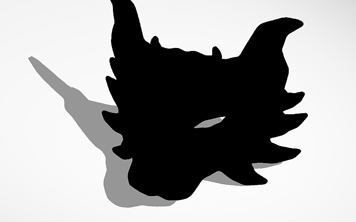 3D design samurai fox mask - Tinkercad