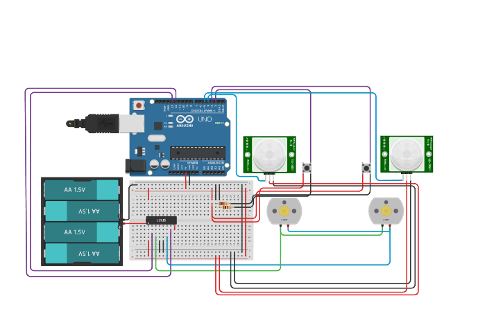 Circuit design Parcial Leonardo José De la Cruz Ardila - Tinkercad