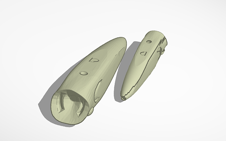 3D design fishing lure simple popper 60% infill - Tinkercad