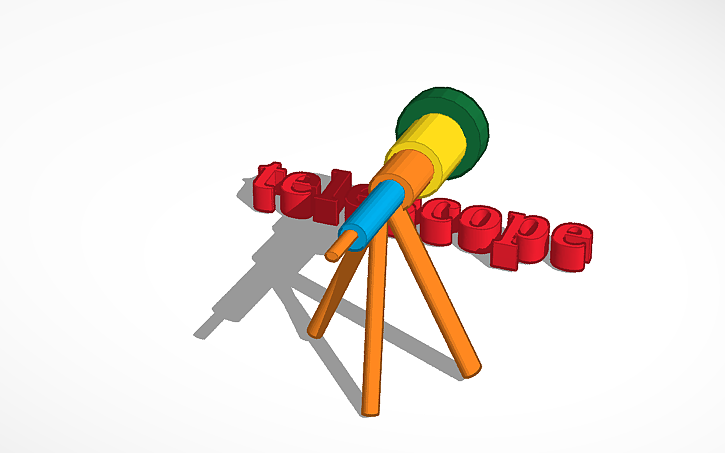 3D design telescope - Tinkercad