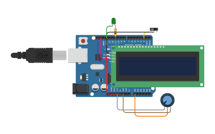 Circuit Design I2c Lcd Tinkercad