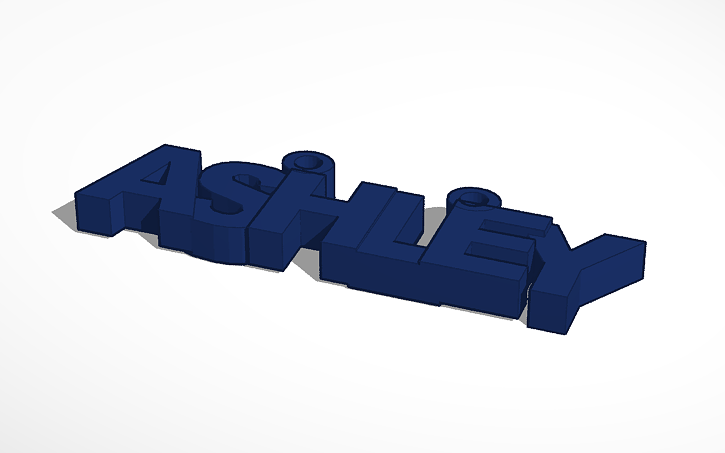 3d Design Keyring Tinkercad