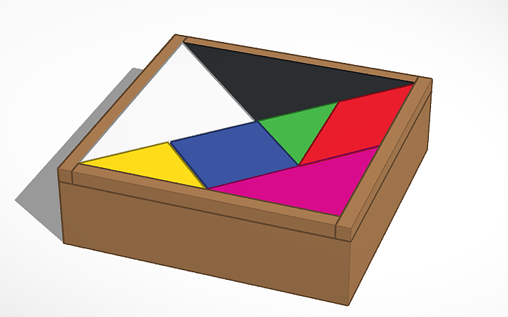 3D design Tangram - Tinkercad
