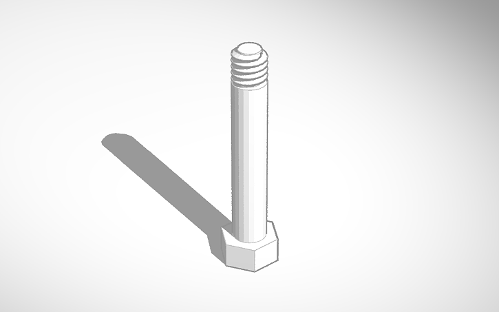 3D design M8 Bolt - Tinkercad