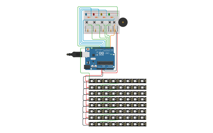Circuit design Copy of Zelda Simon Says | Tinkercad