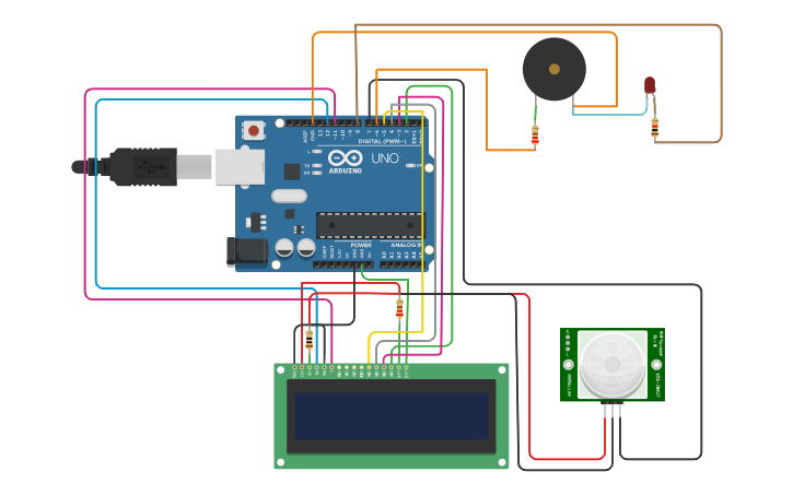 Circuit design AngielleMoralidad_MotionSensor_Activity | Tinkercad