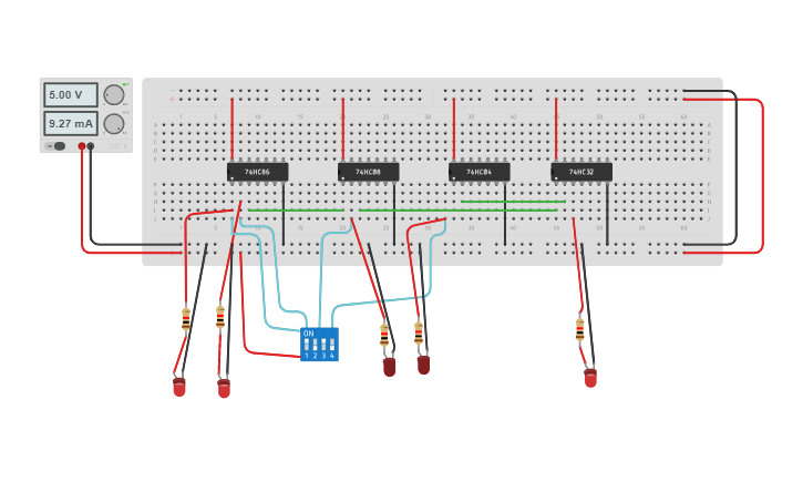Circuit design K-MAP | Tinkercad
