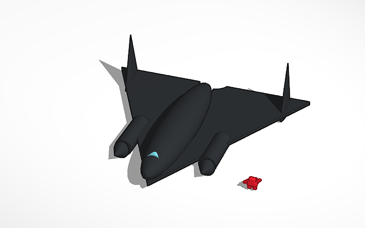 3D design jet-black jet - Tinkercad