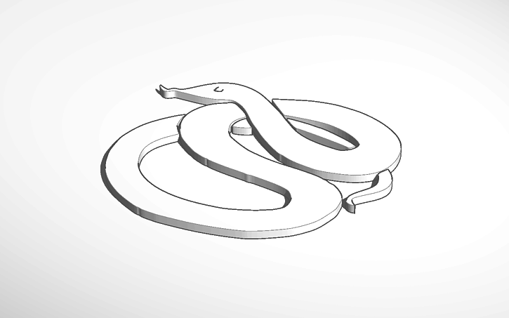 3D design snake - Tinkercad
