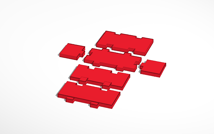 3D design rectangular prism net - Tinkercad