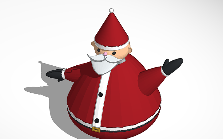 3D design Santa Clause - Tinkercad