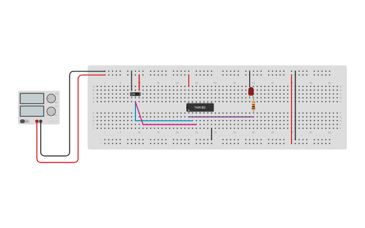 Circuit design NOT Gate Using NOR Gate | Tinkercad