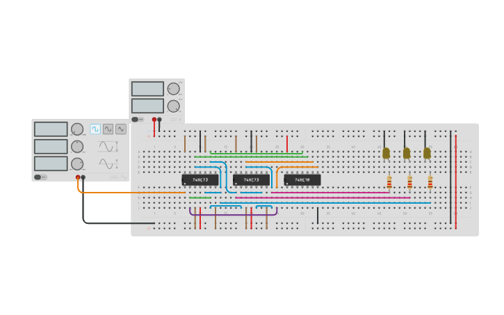 Circuit Design Counter Mod 7 Tinkercad