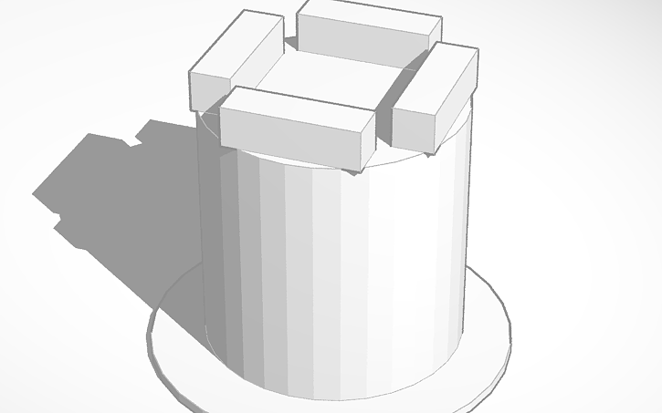 3D design chess rook - Tinkercad