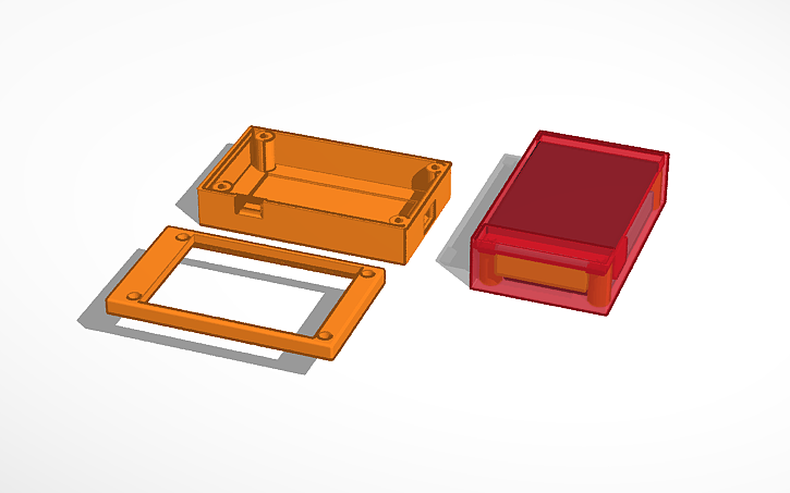 3D design Case for 2.8 TFT + esp 32 mini + battery - Tinkercad