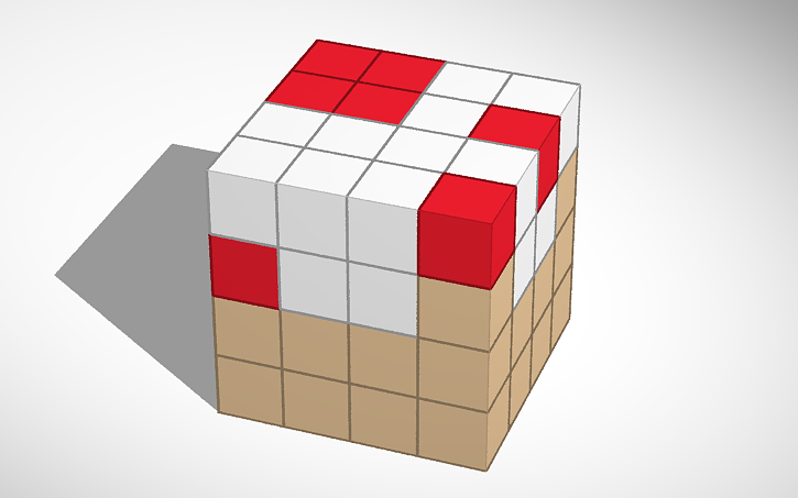 3D design minecraft cake - Tinkercad