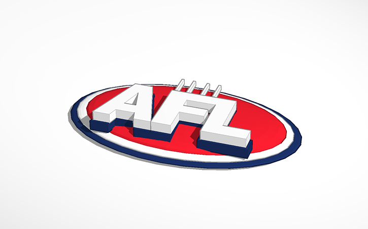 3D design AFL logo - Tinkercad