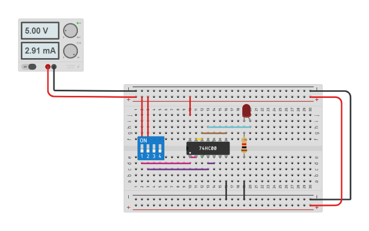 Circuit design Realisation of NOR gate using NAND gate | Tinkercad