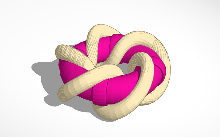 3D design life ring and rope - Tinkercad