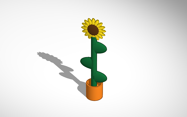 3D design sunflower - Tinkercad