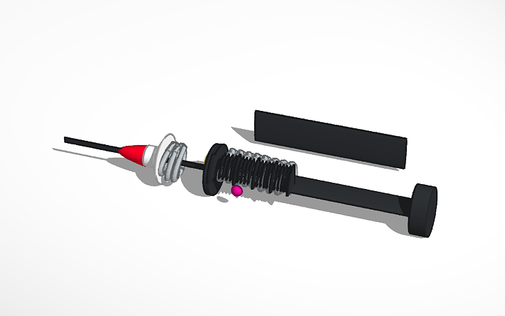 3D design Self-Retract Safety Syringe | Tinkercad
