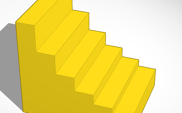 3D design stairs - Tinkercad