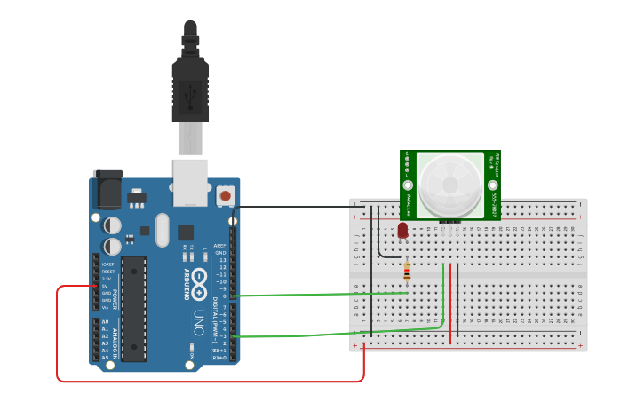 Circuit design DOMINGO_ PIR Motion Sensor - Tinkercad