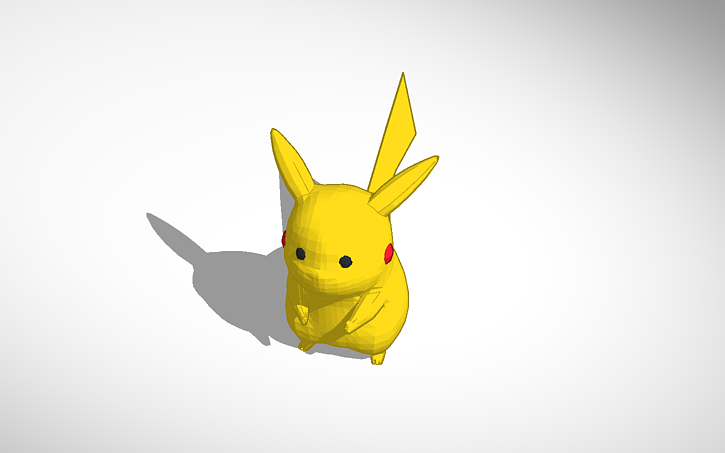3D design pikachu | Tinkercad