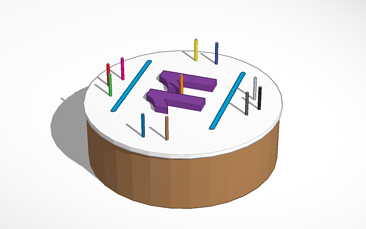 3D design Birthday cake | Tinkercad