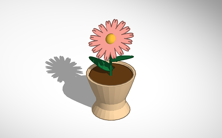 3D design flower vase - Tinkercad