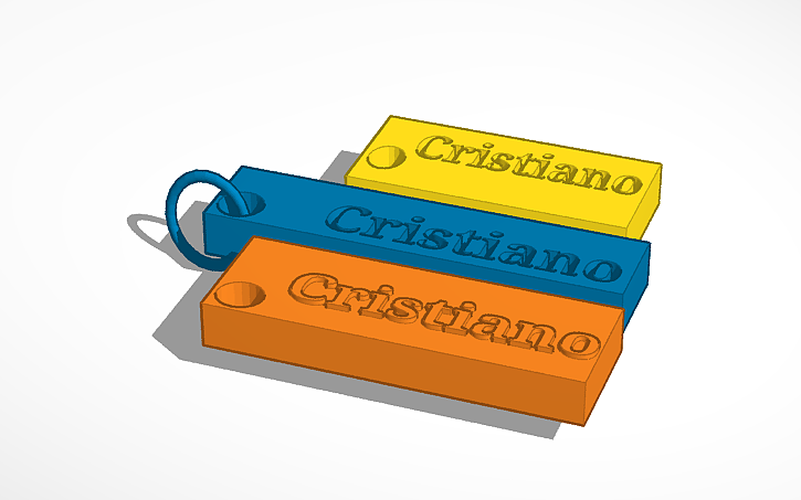 3D design Porta-chaves | Tinkercad