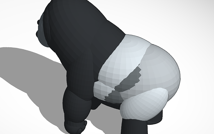 3D design Western gorilla - Tinkercad
