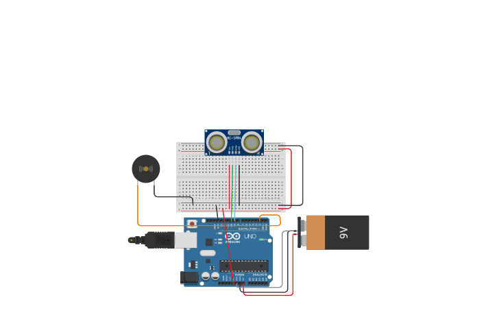 Circuit Design Social Distancing Detector Final Activity Tinkercad