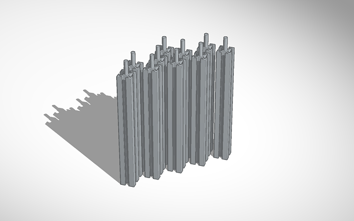 3D design T-Shaped Extrusion Rail | Tinkercad