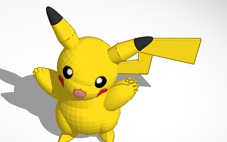 3D design Pikachu - Tinkercad
