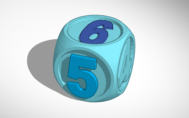 3D design Lesson: Die on the workplane result | Tinkercad