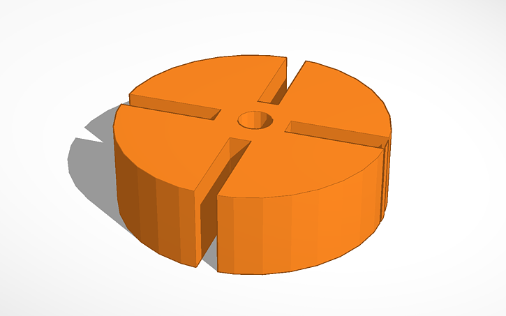 3D design Orange Cord Reel Winder- Drill Attachment - Tinkercad