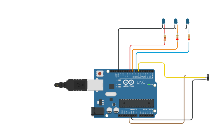 Circuit design interrupteur - Tinkercad