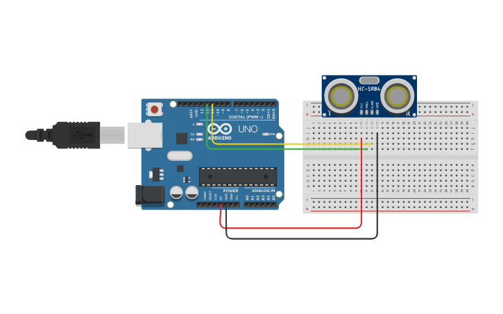 Circuit design Sensor Simulation - Tinkercad