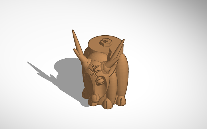 3D design 08_Antelope_Totem - Tinkercad