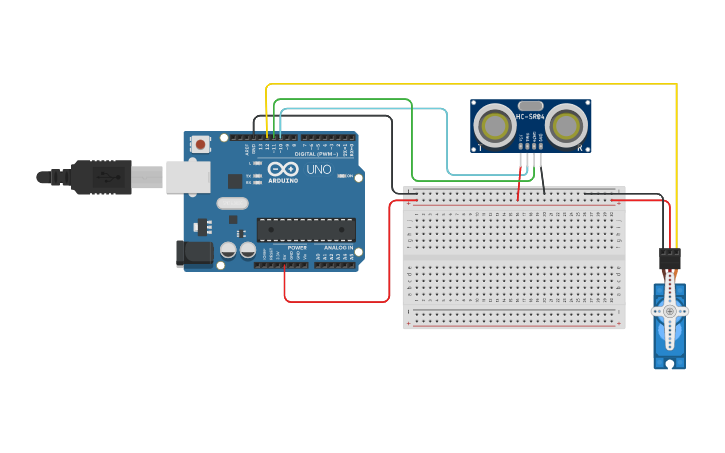 Circuit design Prueba objetiva radar Daniel Avelar 7C | Tinkercad