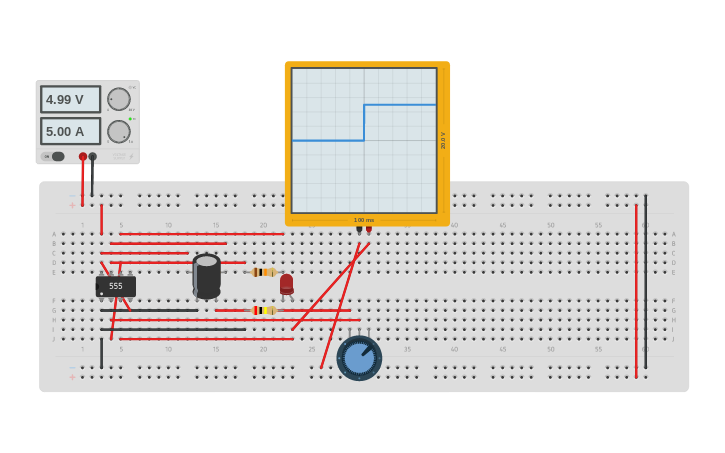 Circuit design Timer - Tinkercad
