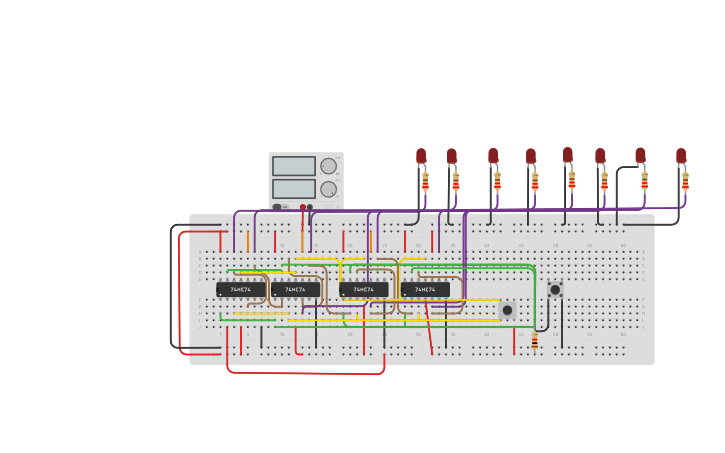 Circuit design chenillard 2 - Tinkercad