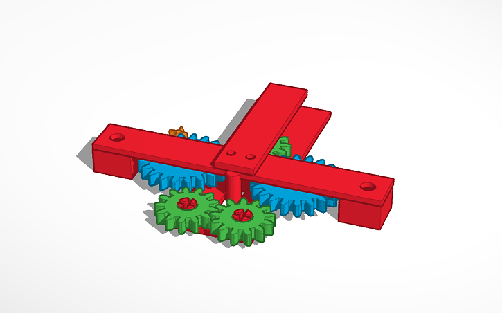 3D design simple reverse gear - Tinkercad