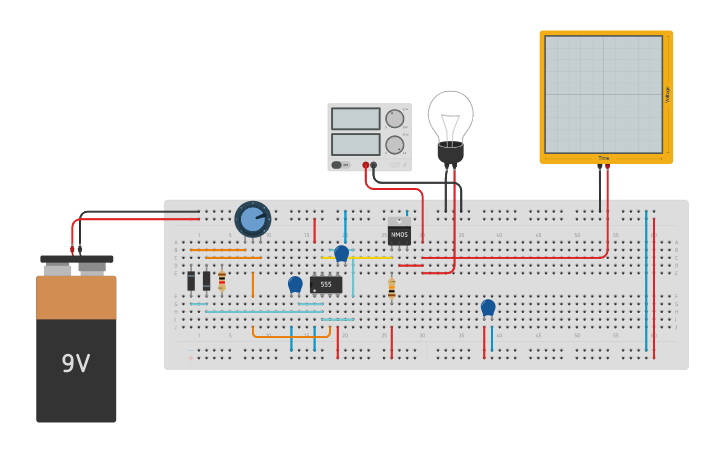Circuit design PWM con 555 | Tinkercad
