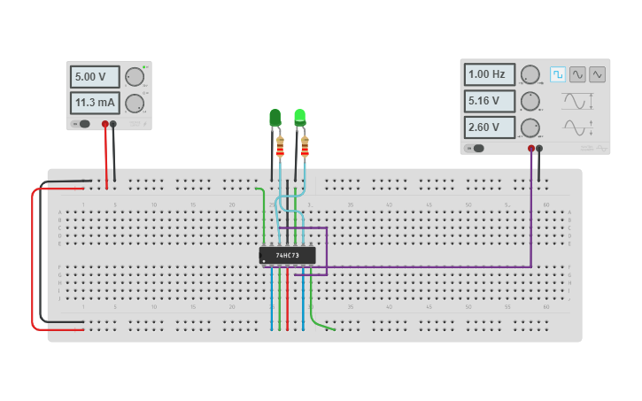 Circuit design MOD-4 asynchronous up counter Suparna Sabud 20 - Tinkercad
