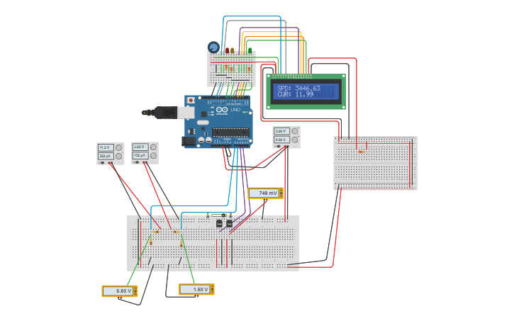 Circuit design BANDSAW MCU - Tinkercad