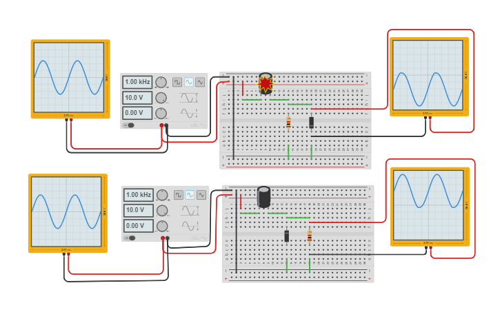 Circuit design Clamper Circuit - Tinkercad
