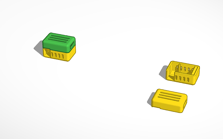 3D design 20W USBC quick charger case 9-32V in - Tinkercad
