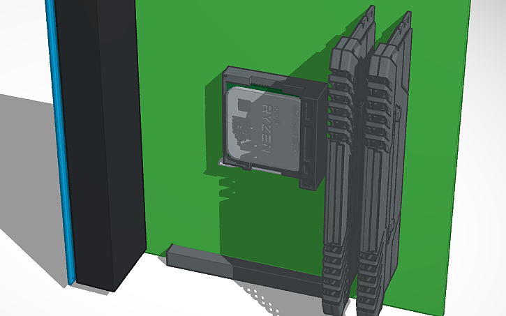 3d Design Itx Am4 Motherboard Stand In Tinkercad